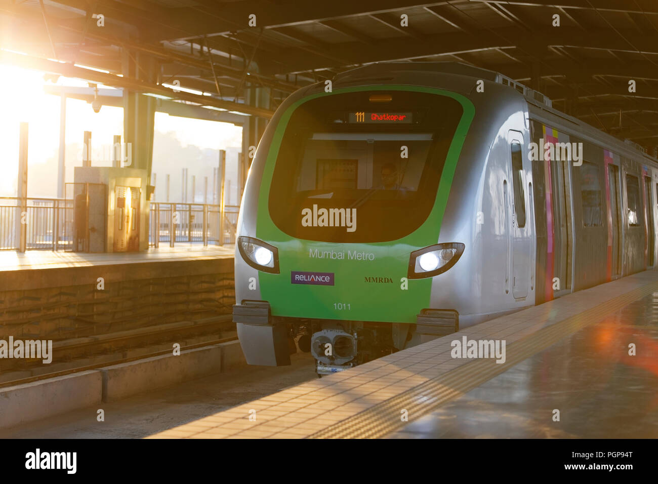 Mumbai Metro train interior and exterior. Comfortable, modern , fast ...