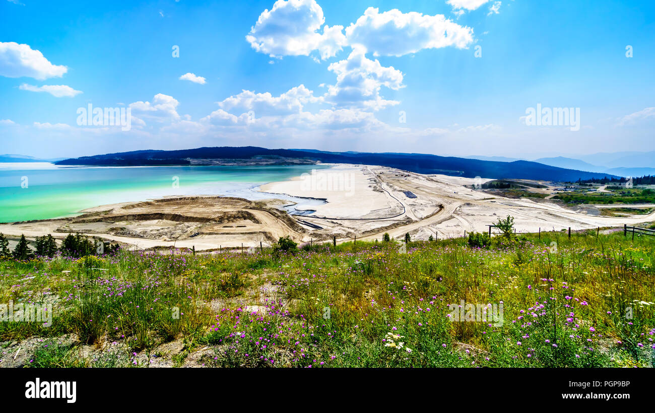 A large Tailings Pond along the Highland Valley Road between Ashcroft ...