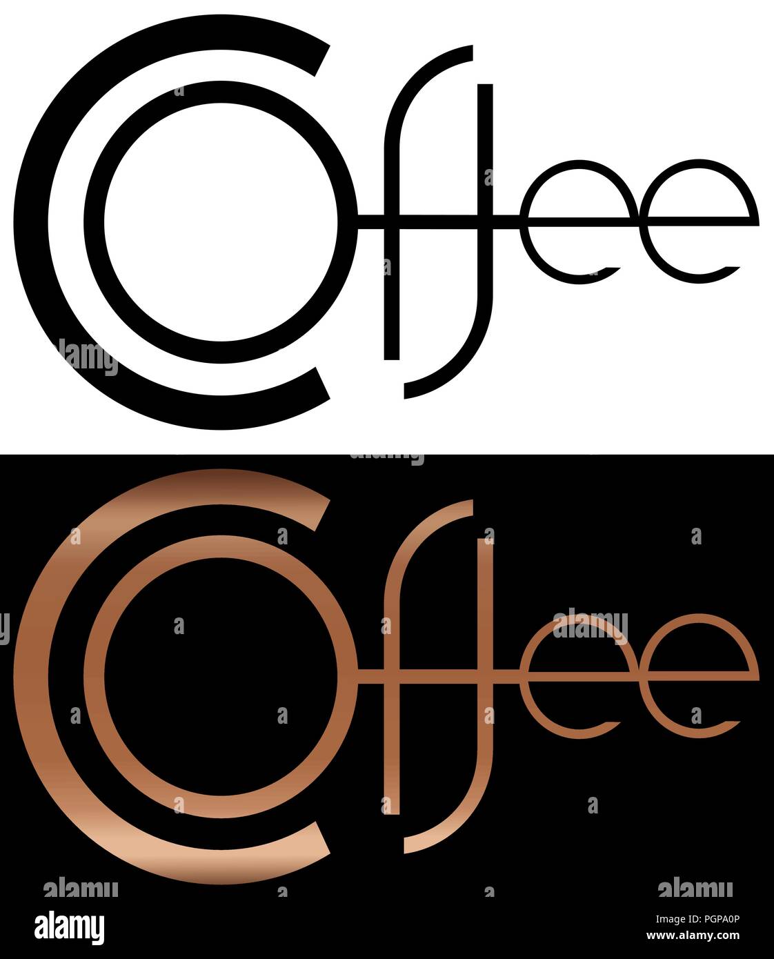 typographic logo for coffee cafes creative art logo Stock Vector Image ...