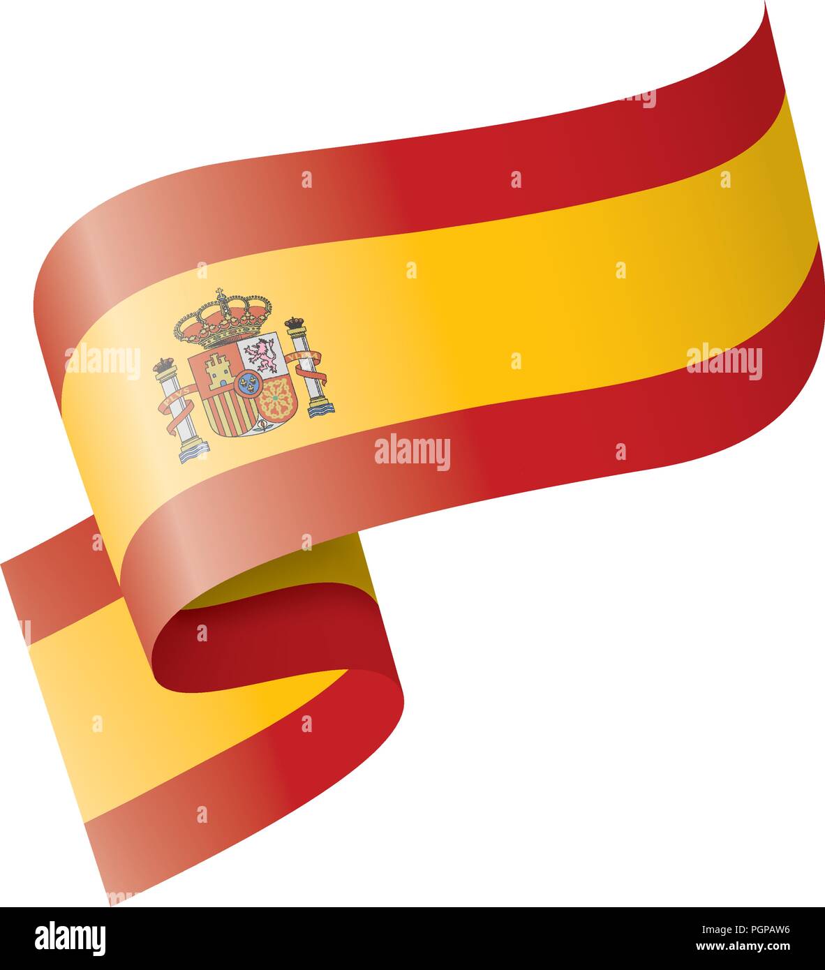 3d realistic flag spain Cut Out Stock Images & Pictures - Alamy