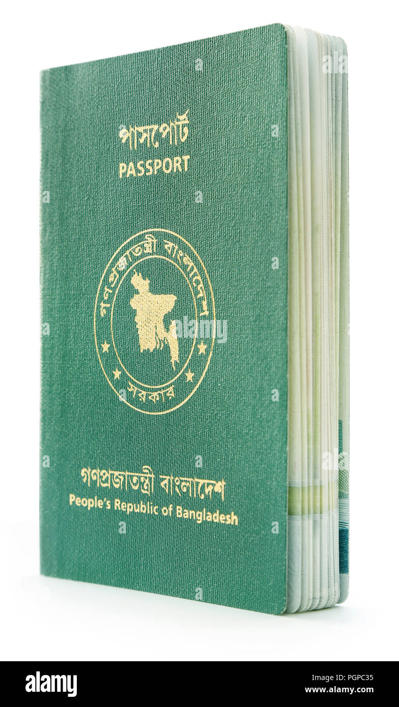 Passports of Bangladesh over white background Stock Photo - Alamy