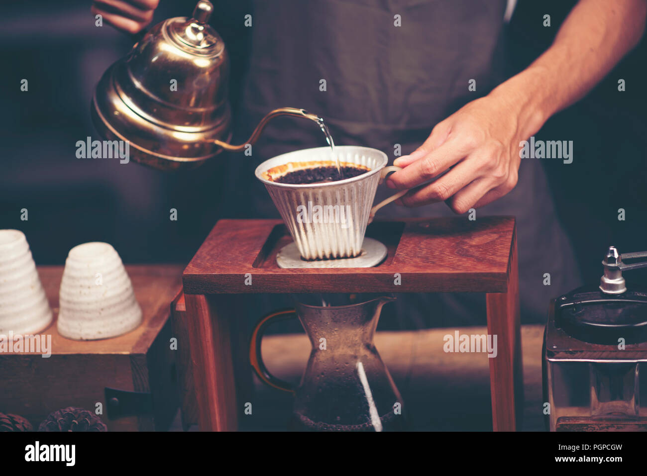 Drip brewing, filtered coffee, or pour-over is a method which involves ...