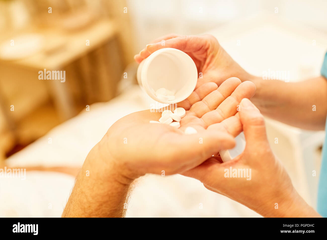 Distribution of tablets to a patient in the hospital or nursing home ...