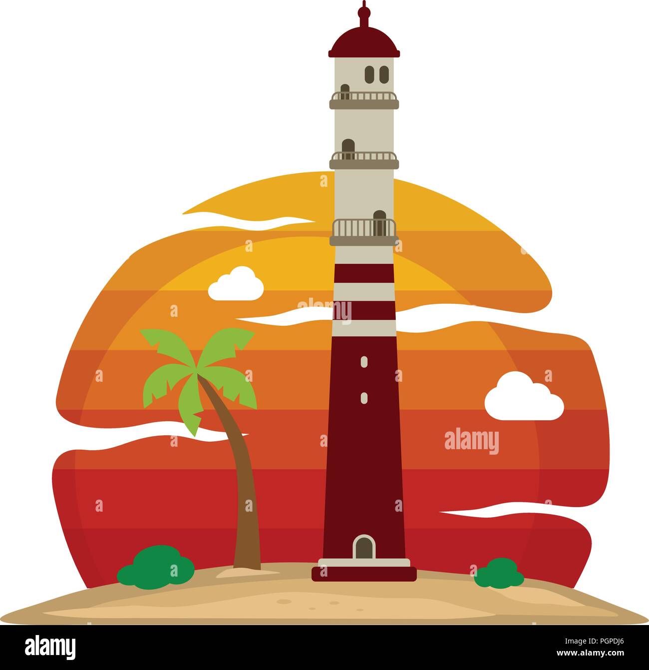 Sea gate lighthouse Stock Vector Images - Alamy