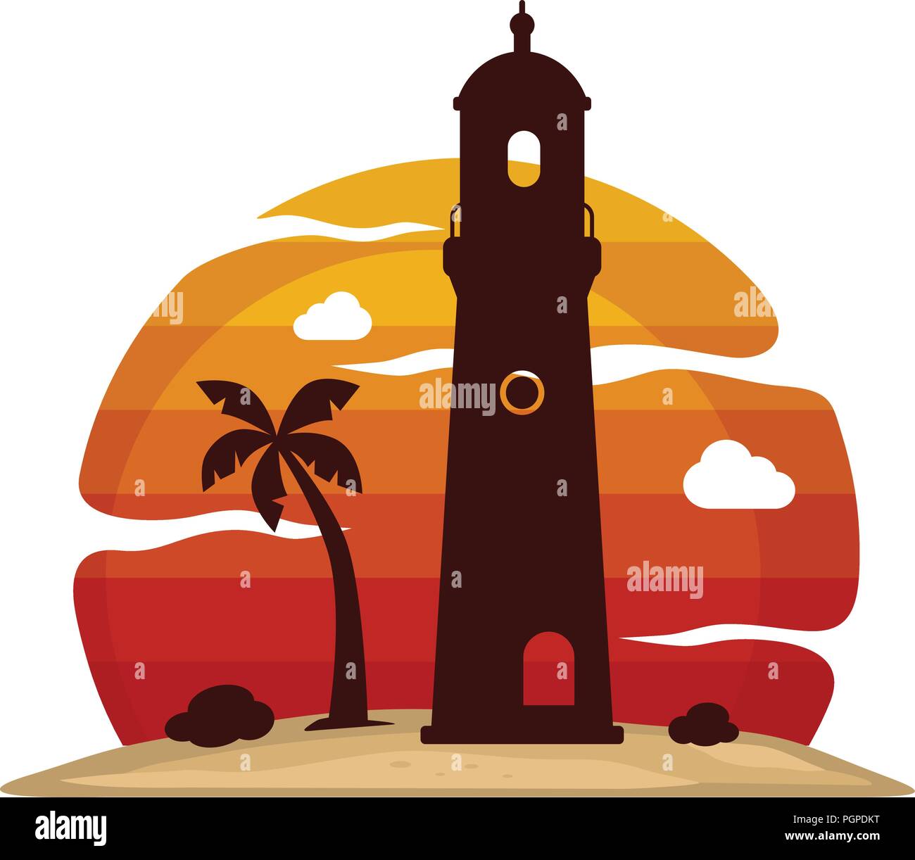 Sea gate lighthouse Stock Vector Images - Alamy