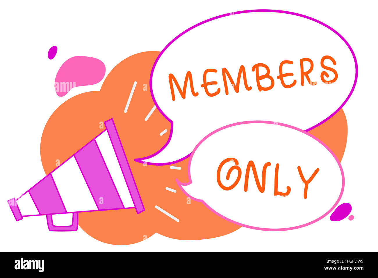 Members and guests only Cut Out Stock Images & Pictures - Alamy