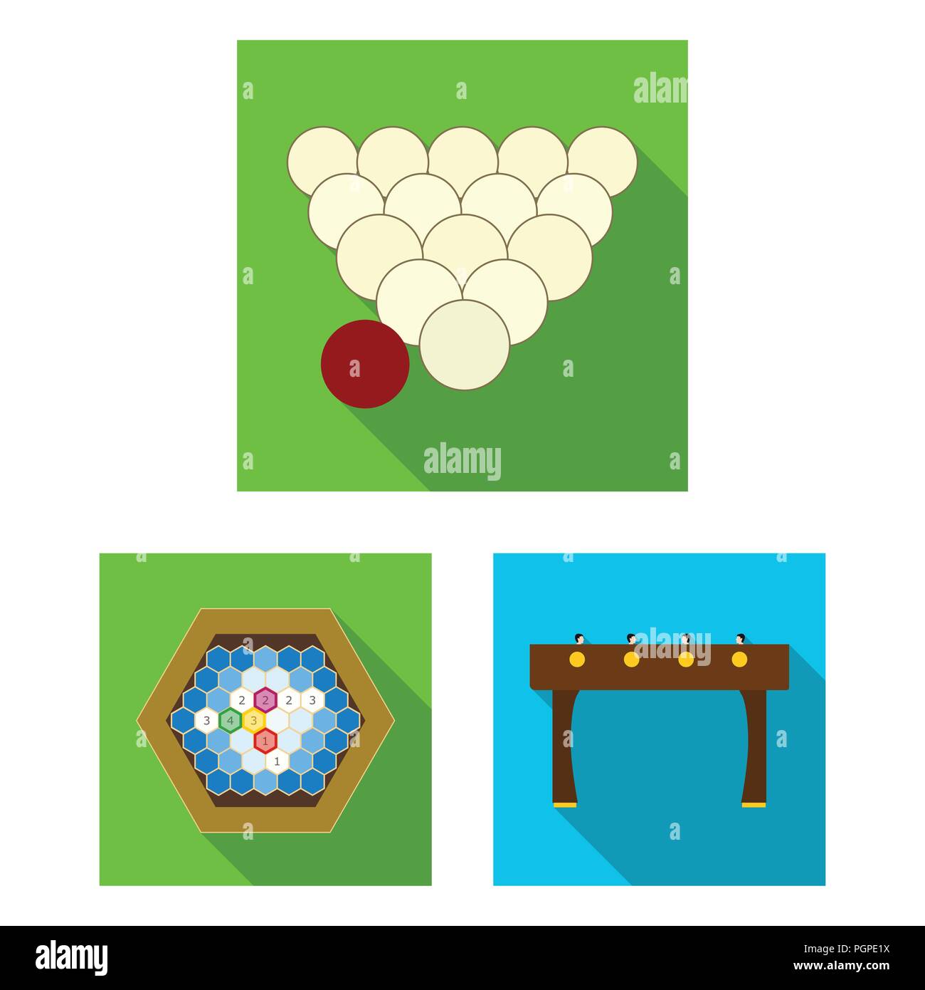 Board game flat icons in set collection for design. Game and ...