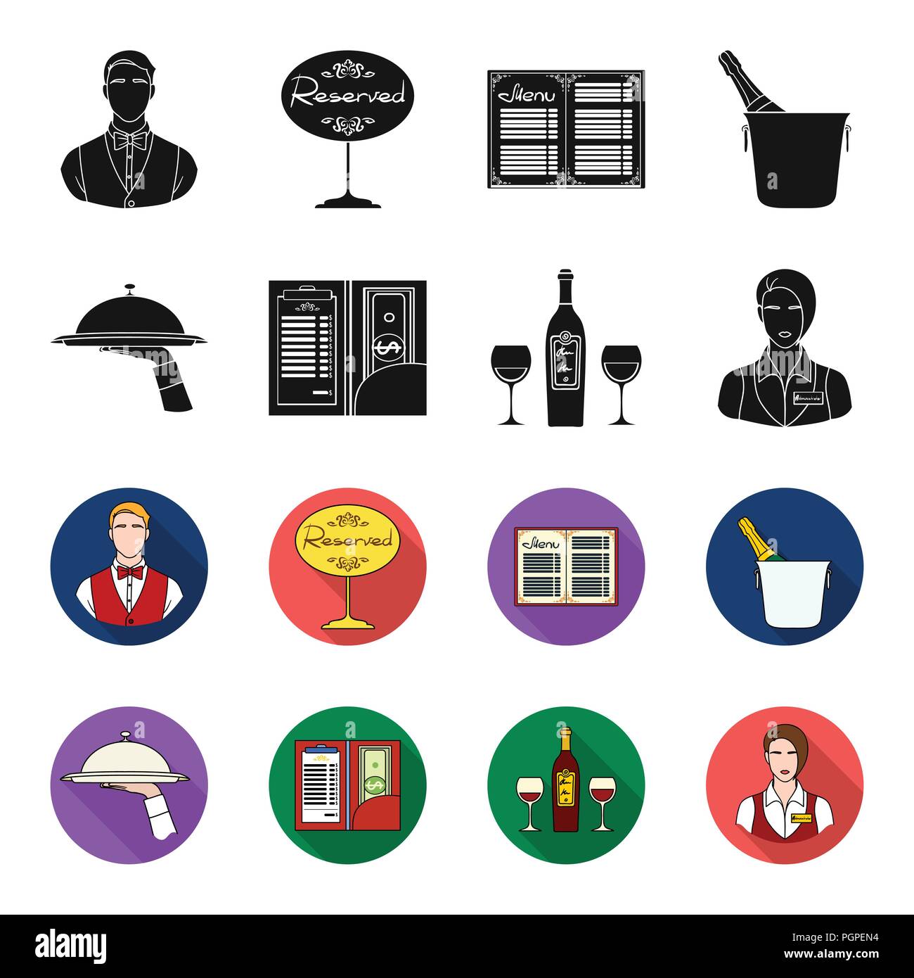 Restaurant tip waitress Stock Vector Images - Alamy