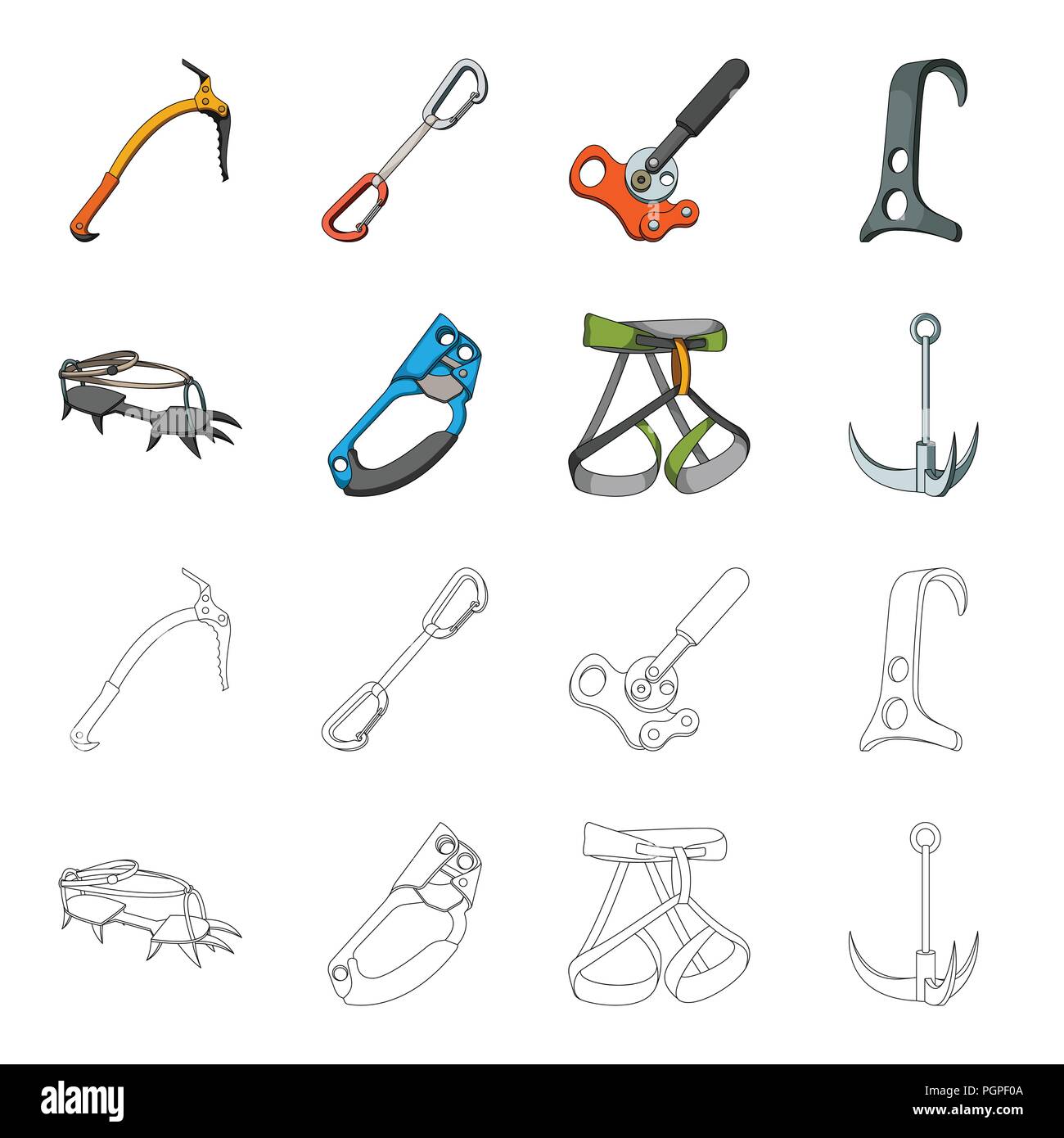 Hook, mountaineer harness, insurance and other equipment.Mountaineering ...