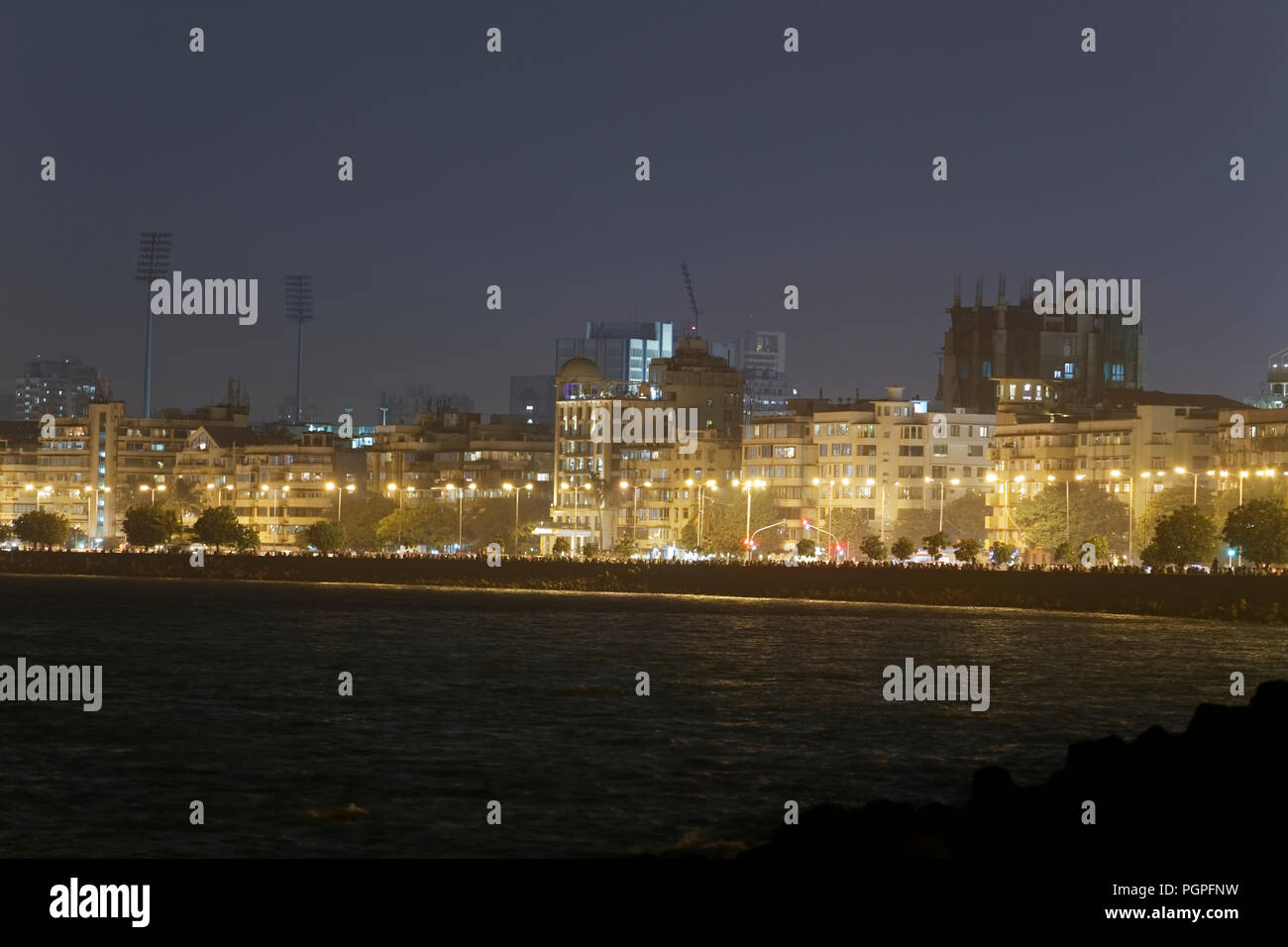 Tall buildings on Marine drive in Mumbai, India Stock Photo - Alamy