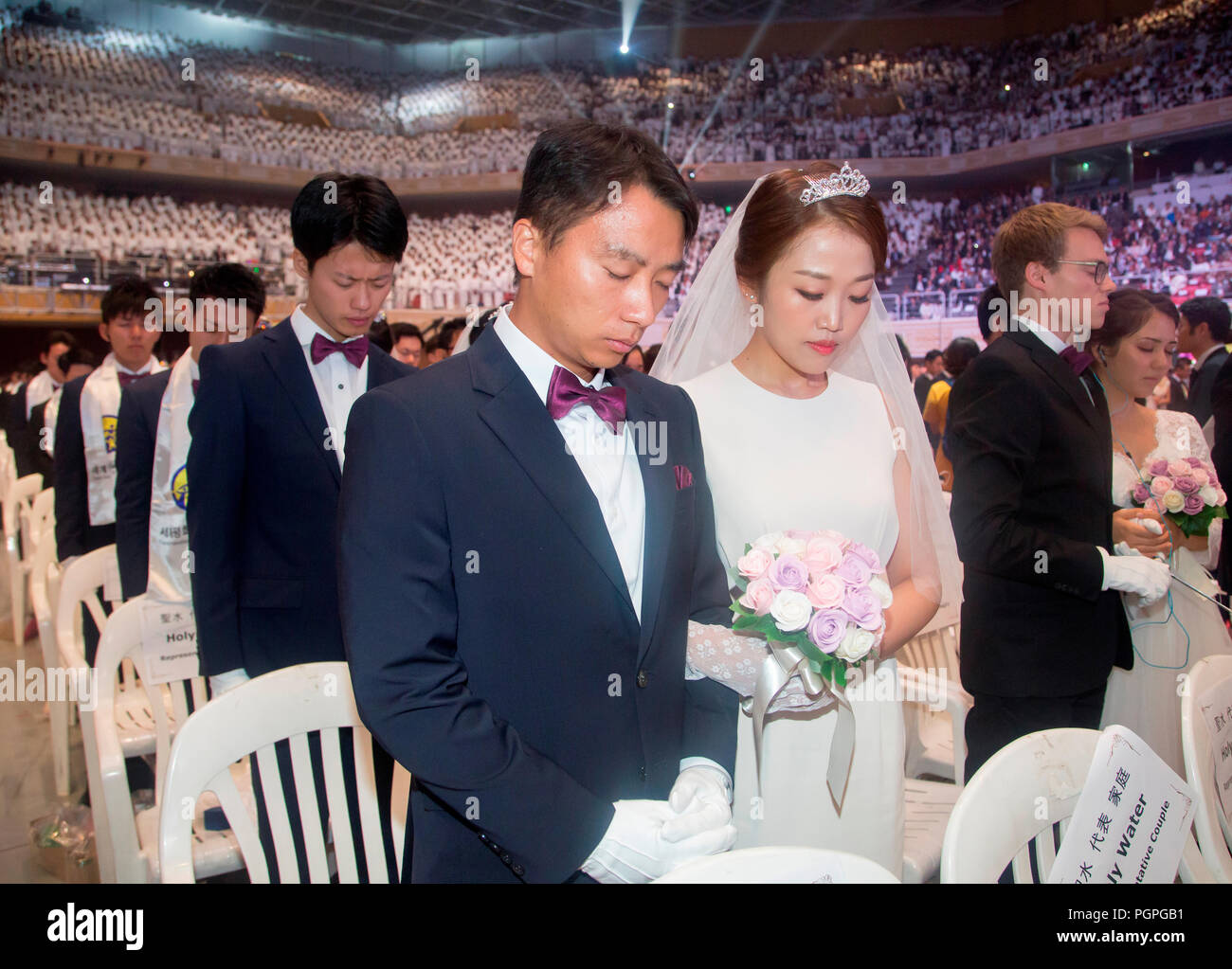 Seoul, South Korea. 27th Aug 2018. Mass wedding ceremony of the ...