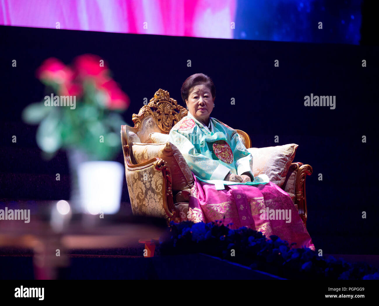 Seoul, South Korea. 27th Aug 2018. Hak Ja Han Moon, Aug 27, 2018 : Hak ...