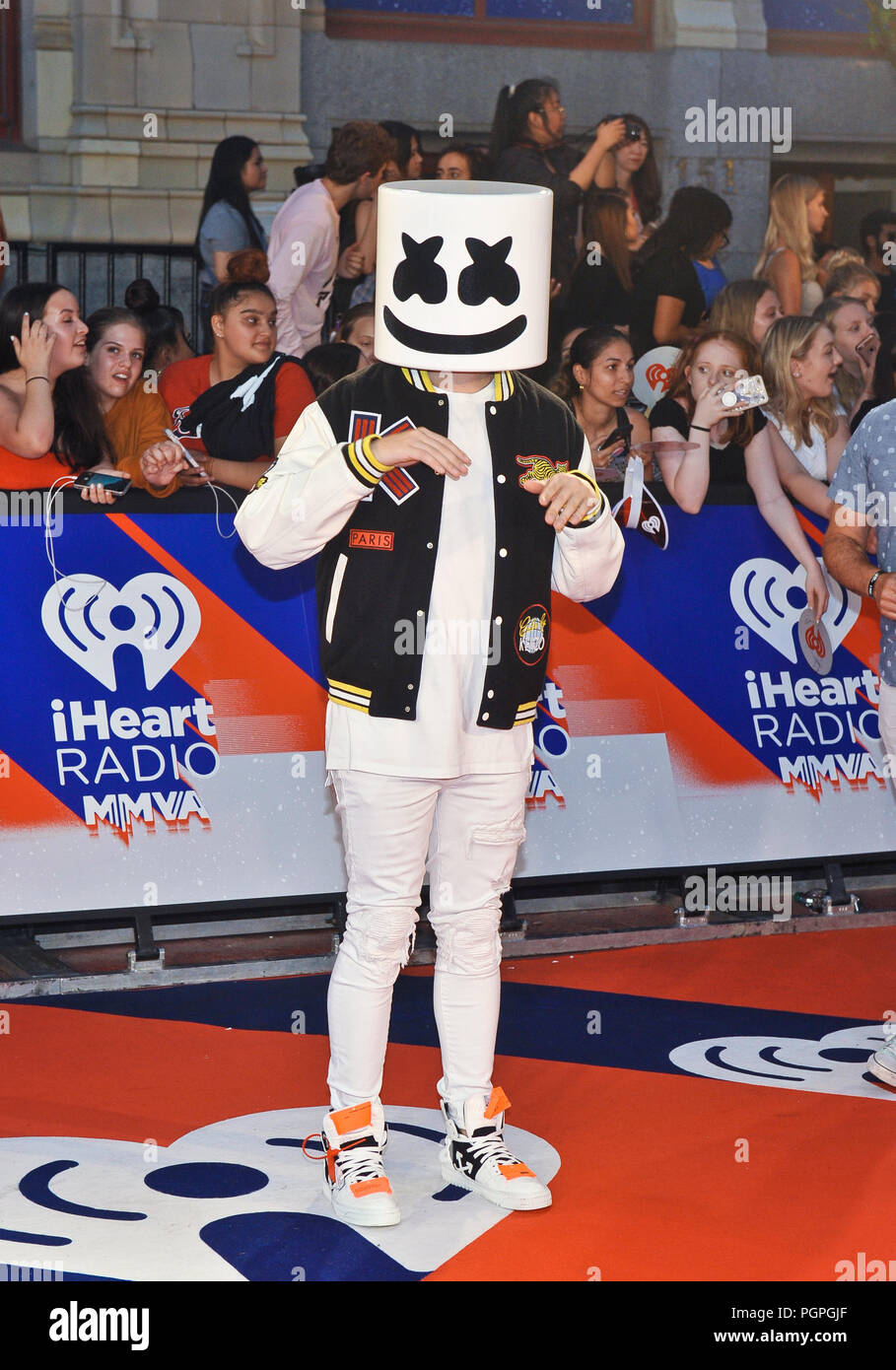Toronto, Ontario, Canada. 26th Aug, 2018. Marshmello arrives at the ...