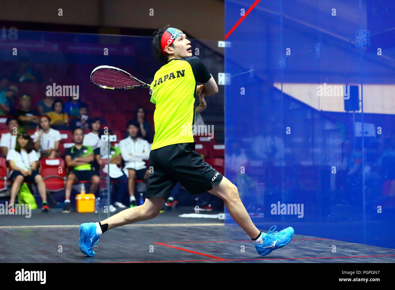 Jakarta, Indonesia. 27th Aug, 2018. Ryunosuke Tsukue (JPN) Squash : Men ...