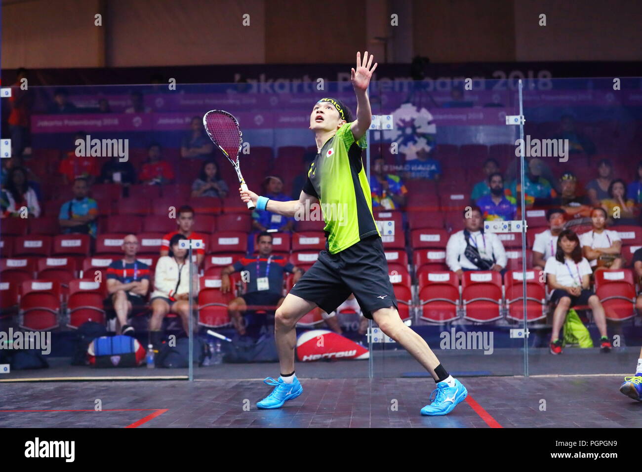 Jakarta, Indonesia. 27th Aug, 2018. Ryunosuke Tsukue (JPN) Squash : Men ...
