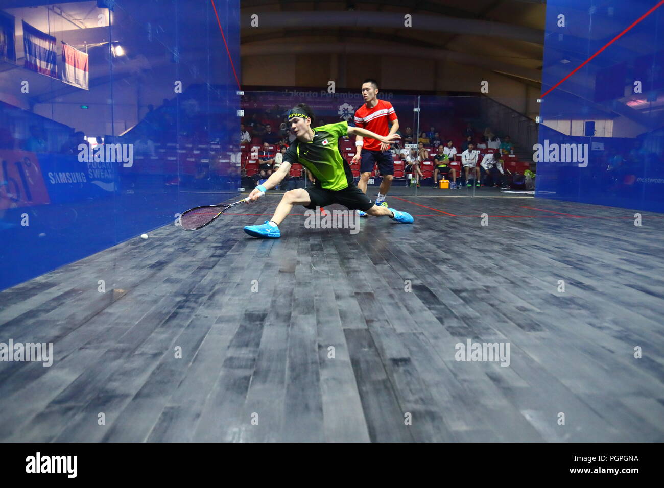 Jakarta, Indonesia. 27th Aug, 2018. Ryunosuke Tsukue (JPN) Squash : Men ...