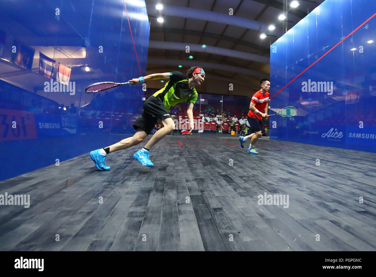 Jakarta, Indonesia. 27th Aug, 2018. Ryunosuke Tsukue (JPN) Squash : Men ...