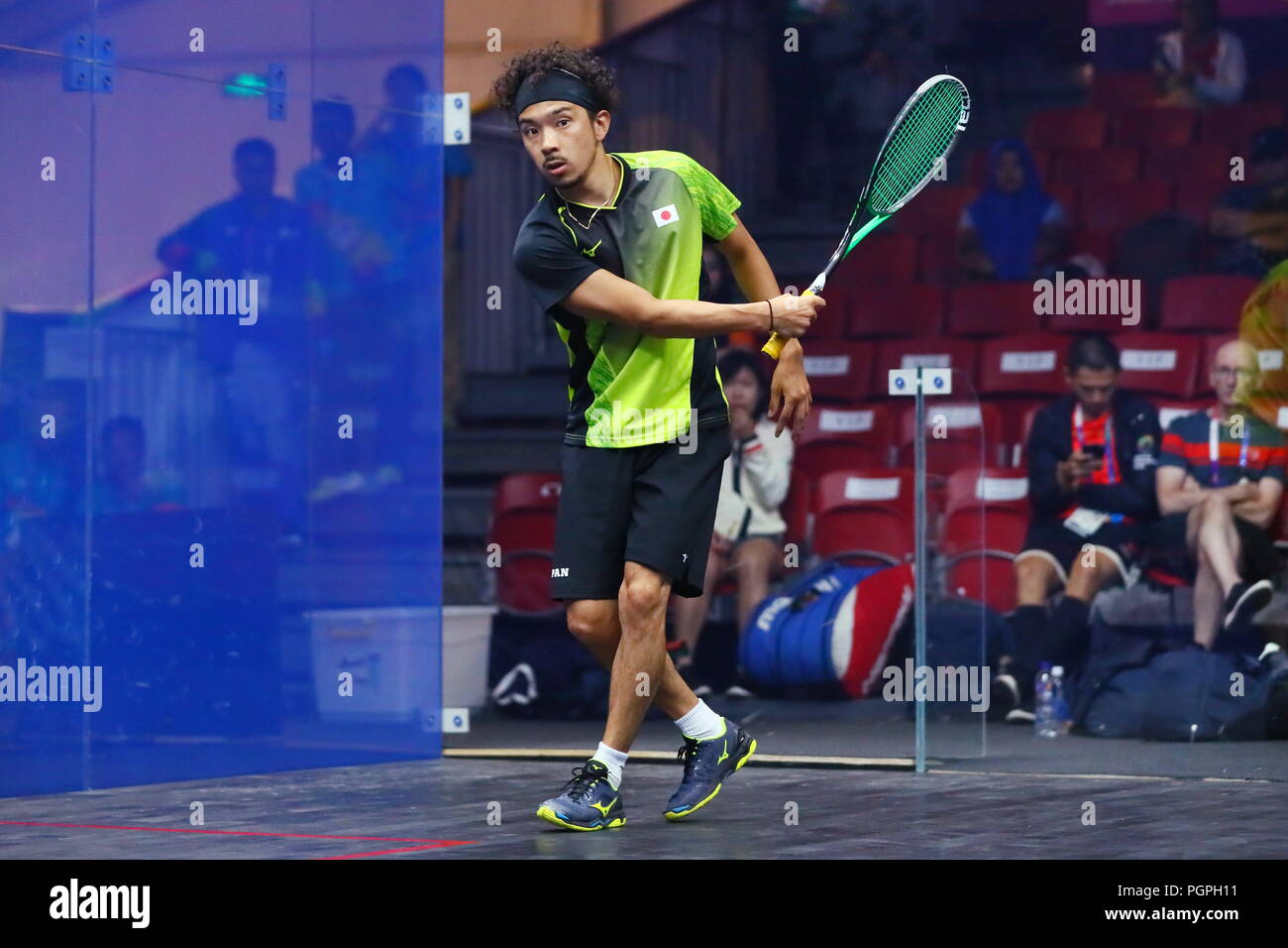 Jakarta, Indonesia. 27th Aug, 2018. Ryosei Kobayashi (JPN) Squash : Men ...