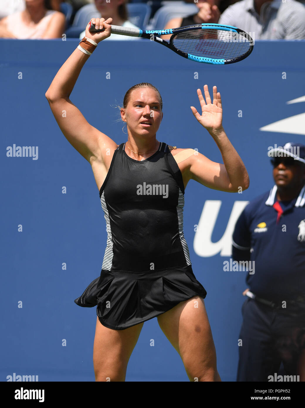Flushing NY, USA. 27th Aug, 2018. Simona Halep Vs Kaia Kanepi on Louis ...