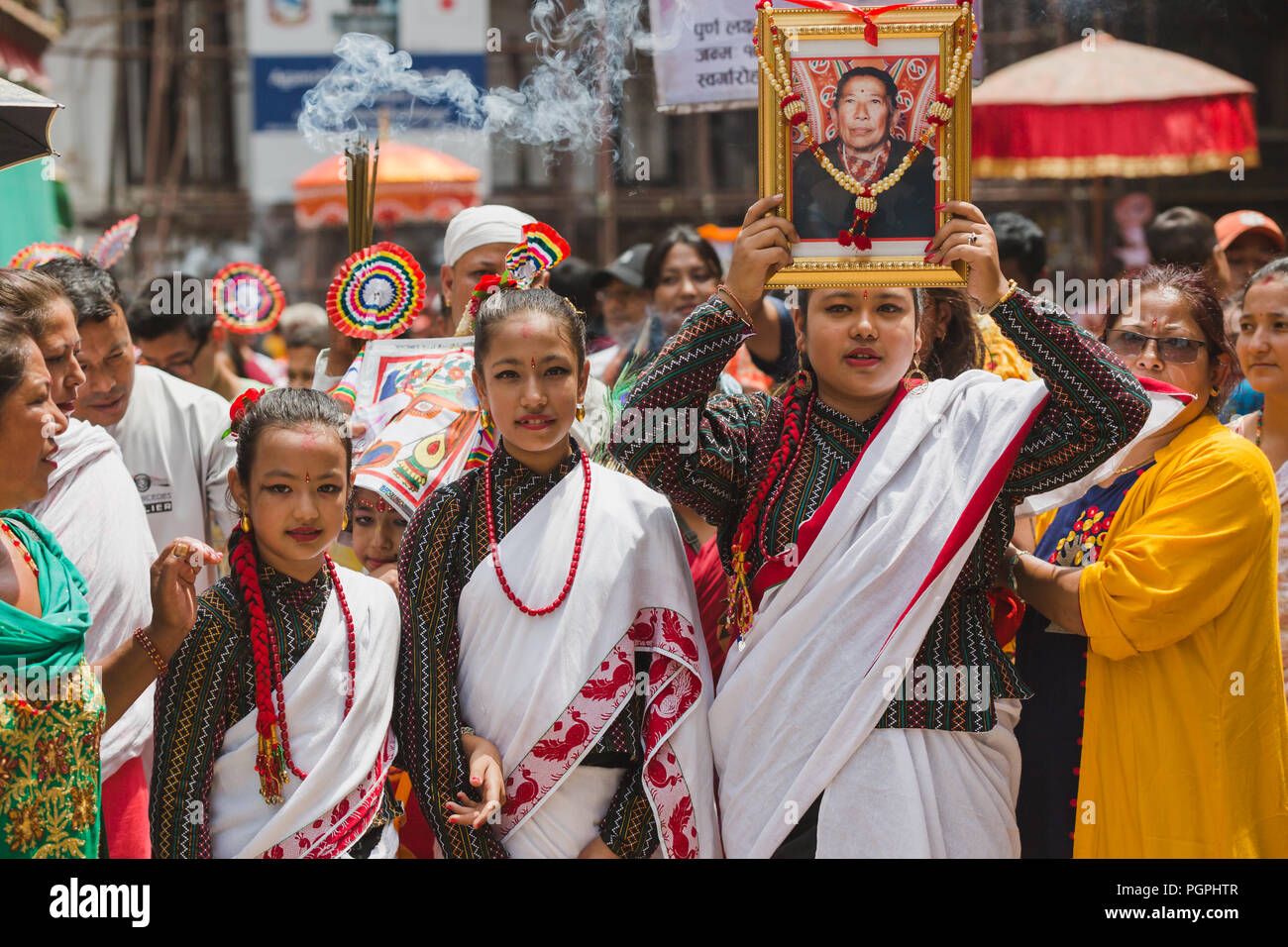 Cow worship people nepal hi-res stock photography and images - Alamy