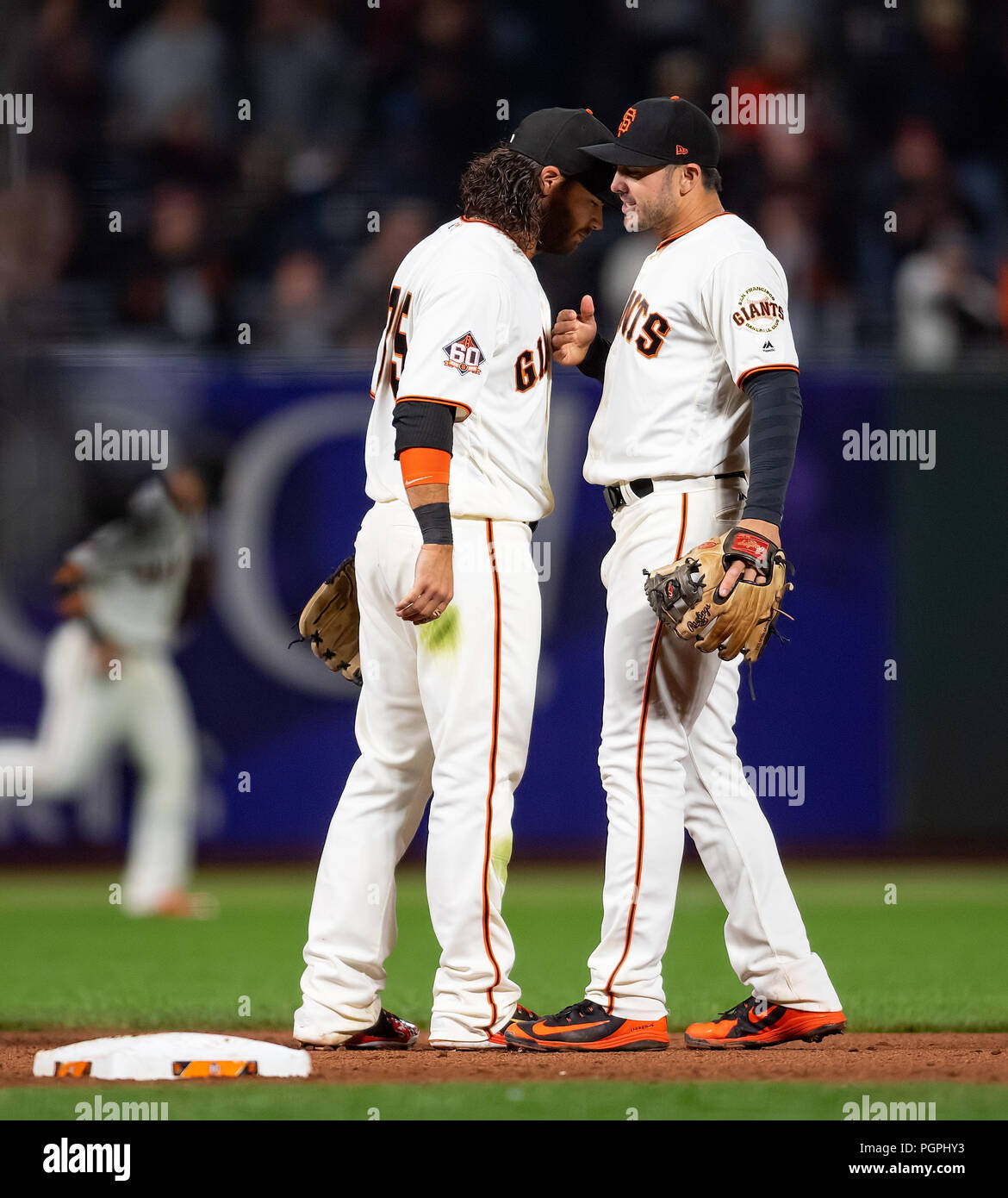 August 27, 2018: San Francisco Giants shortstop Brandon Crawford (35 ...