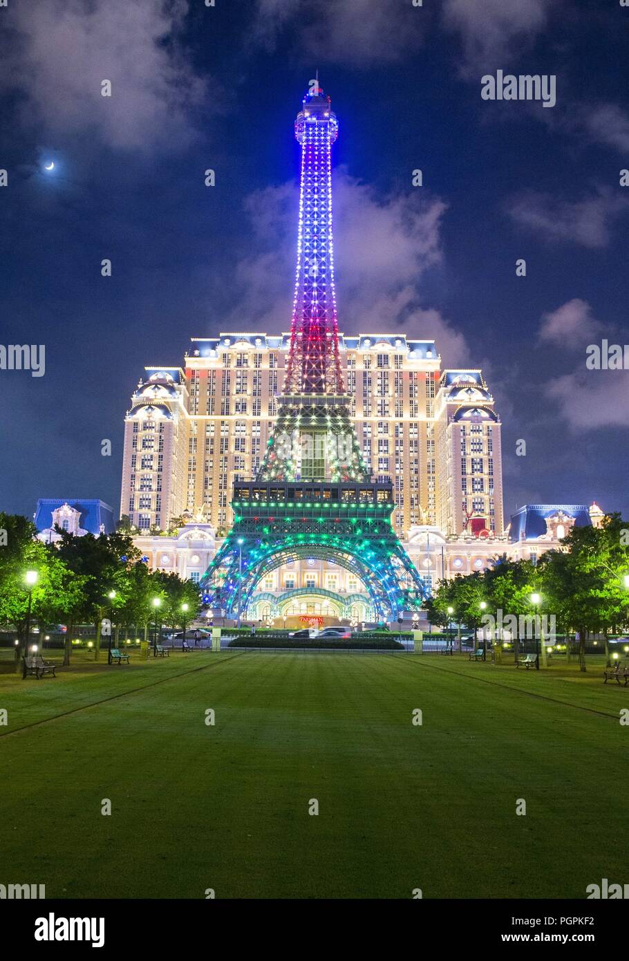 Macau, Macau, China. 28th Aug, 2018. Macau, CHINA-Night scenery of the ...