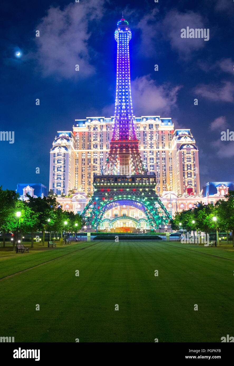 Macau, Macau, China. 28th Aug, 2018. Macau, CHINA-Night scenery of the ...