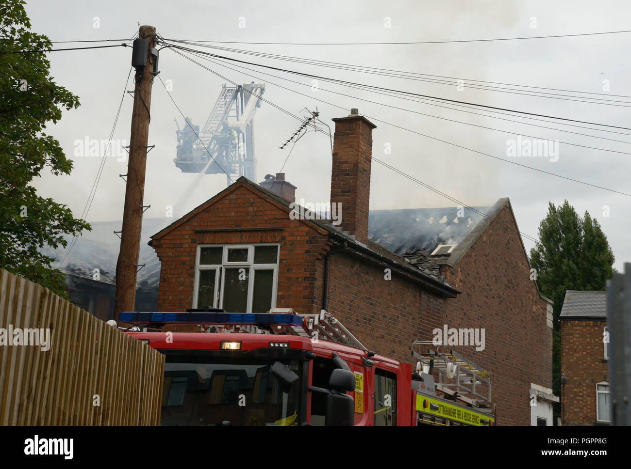 House Fire, Beeston, Nottingham, England Stock Photo - Alamy