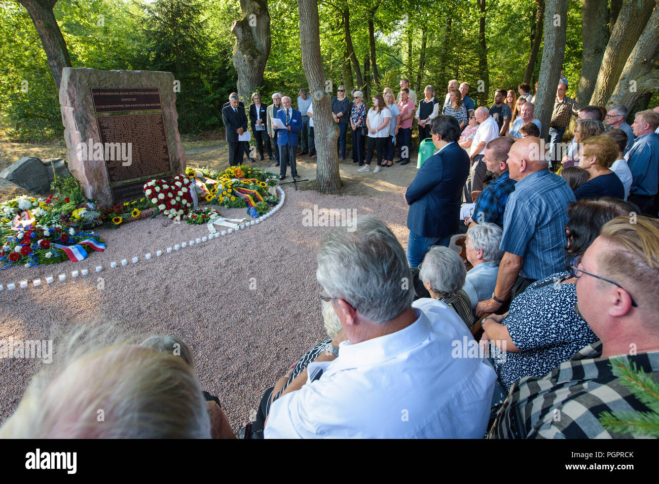 Ramstein-Miesenbach, Germany. 28th Aug, 2018. Victims and relatives of ...