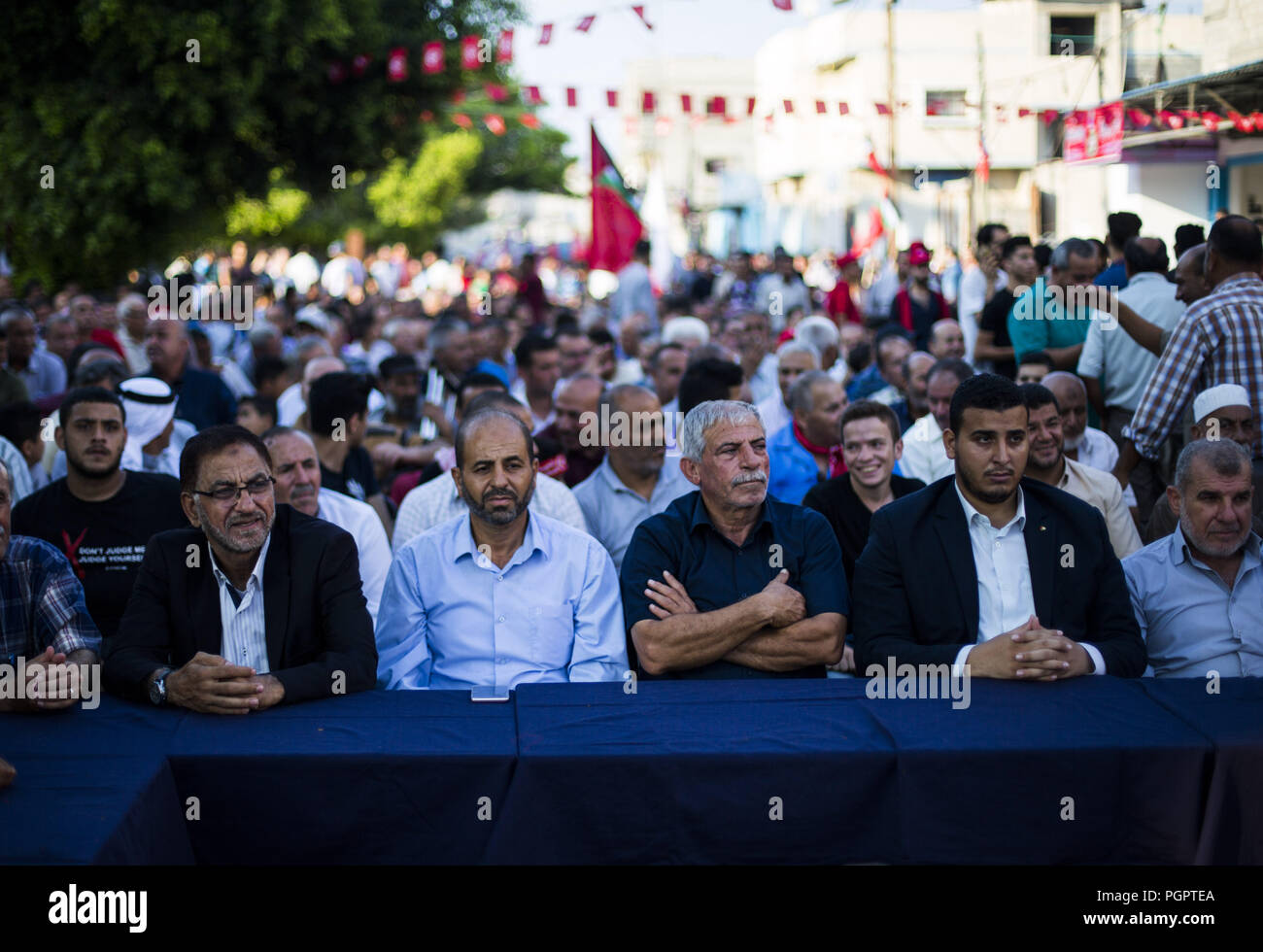Gaza City, The Gaza Strip, Gaza. 28th Aug, 2018. Members of the PFLP ...