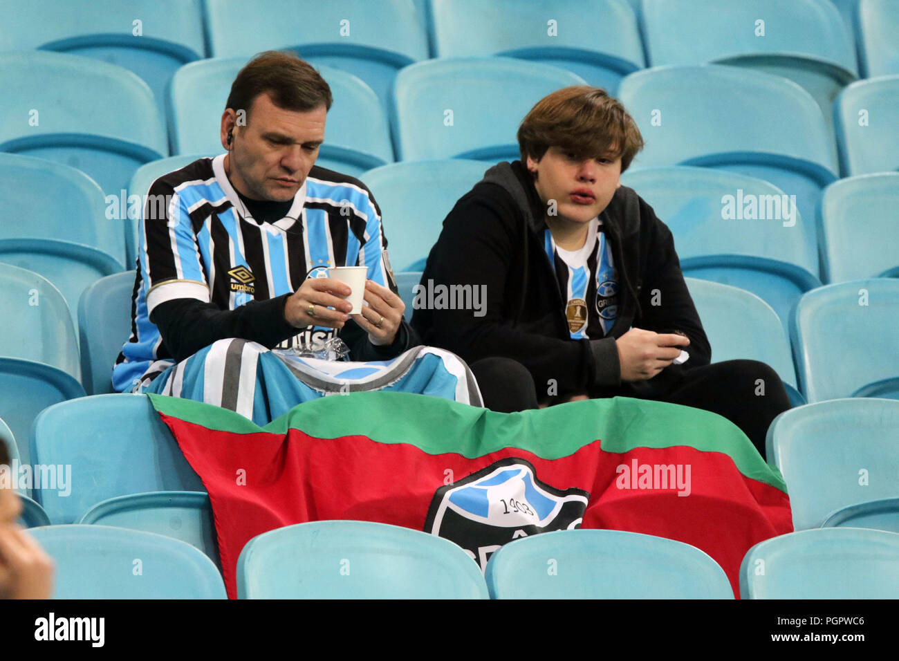Porto Alegre, Brazil. 28th Aug, 2018. Gremio fans during Grêmio x ...