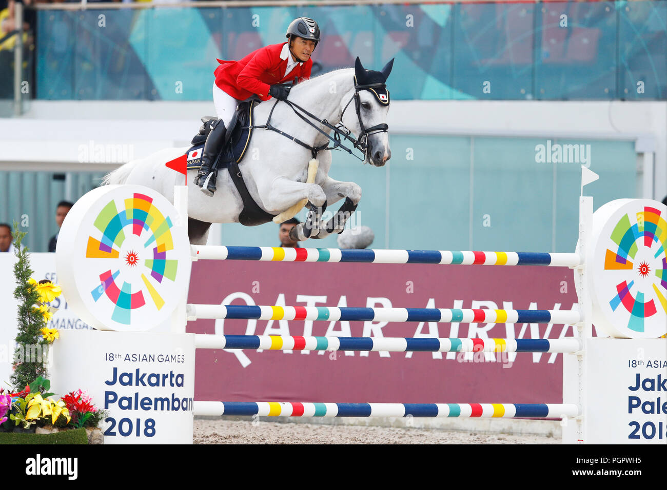 Jakarta, Indonesia. 28th Aug, 2018. Toshiki Masui (JPN) Equestrian ...