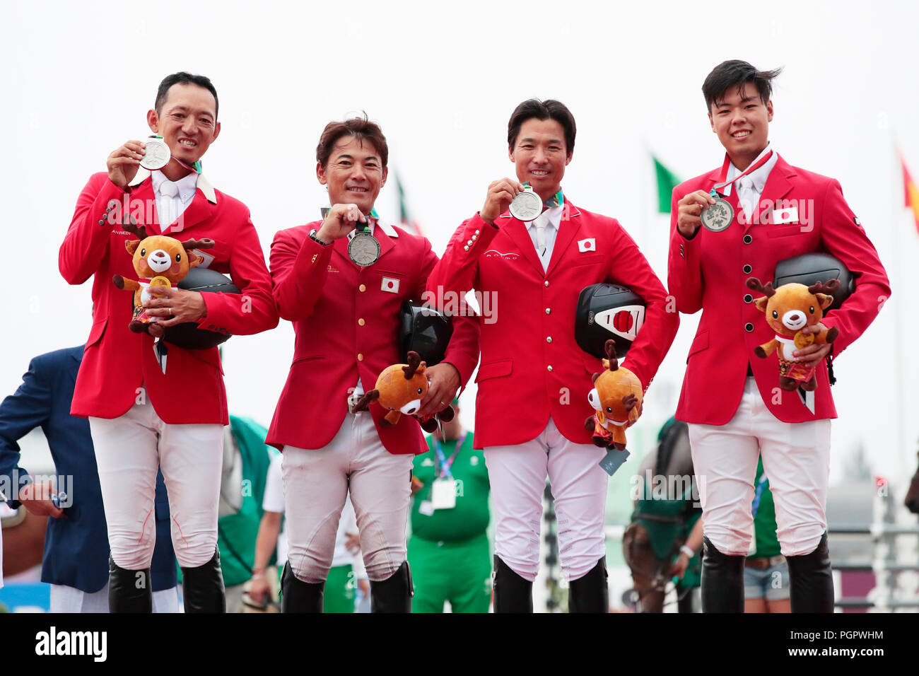 Jakarta, Indonesia. 28th Aug, 2018. (L to R) Daisuke Fukushima, Toshiki ...