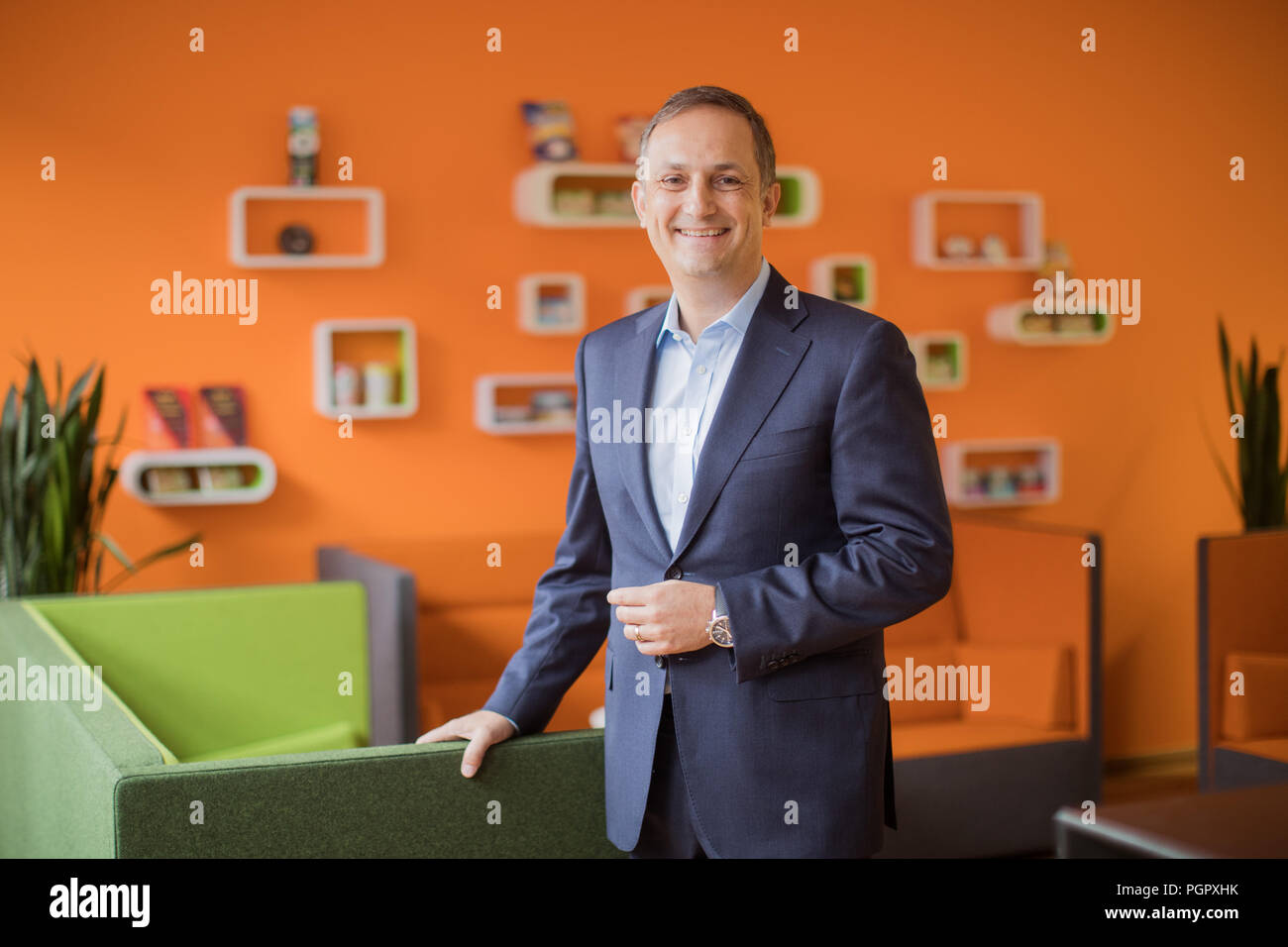 Duesseldorf, Germany. 27th Aug, 2018. Markus Muehleisen, Head of Arla ...