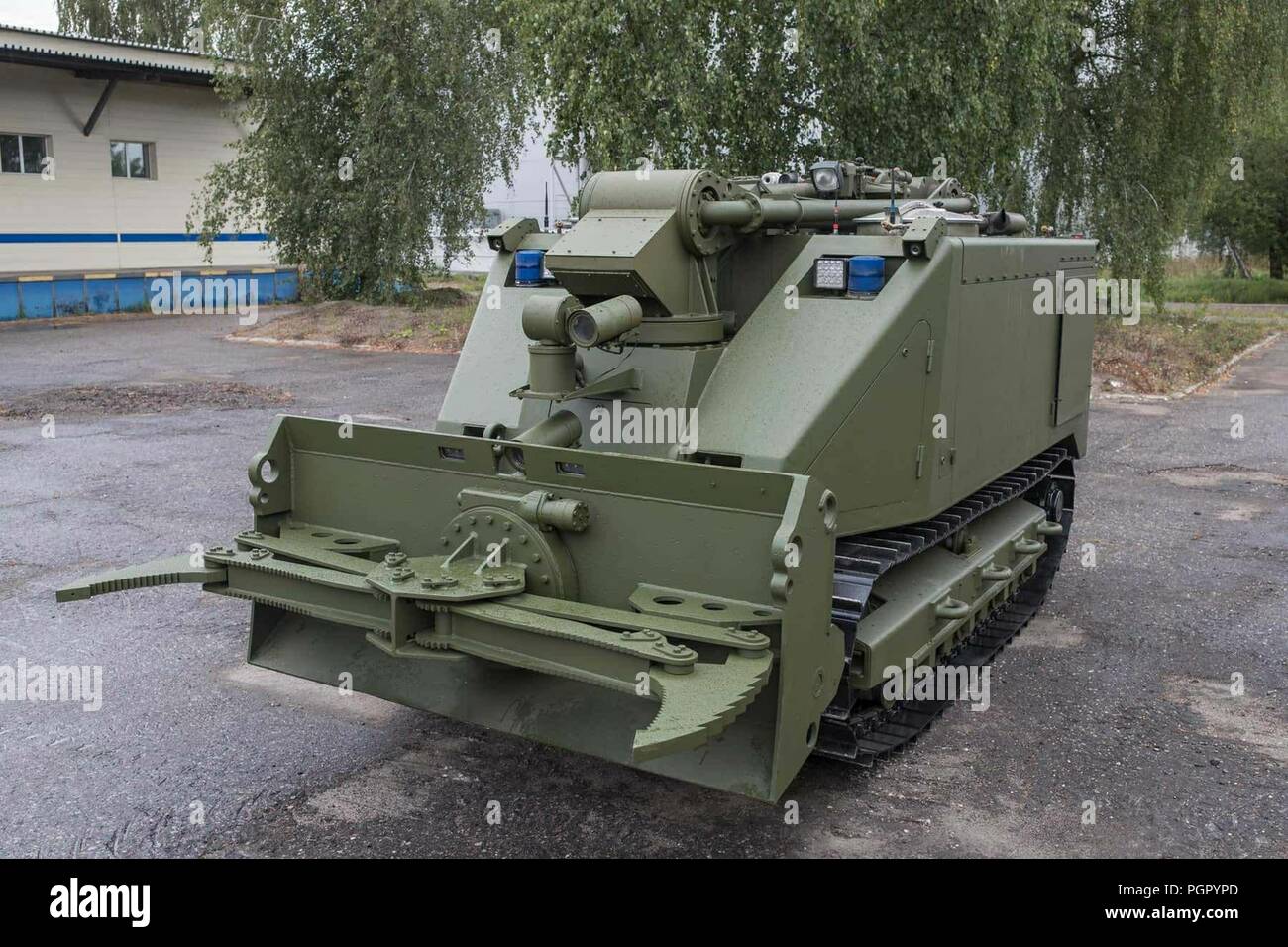 Russia. 29th Aug, 2018. 25 August 2018. Russian robotic fire-fighting ...