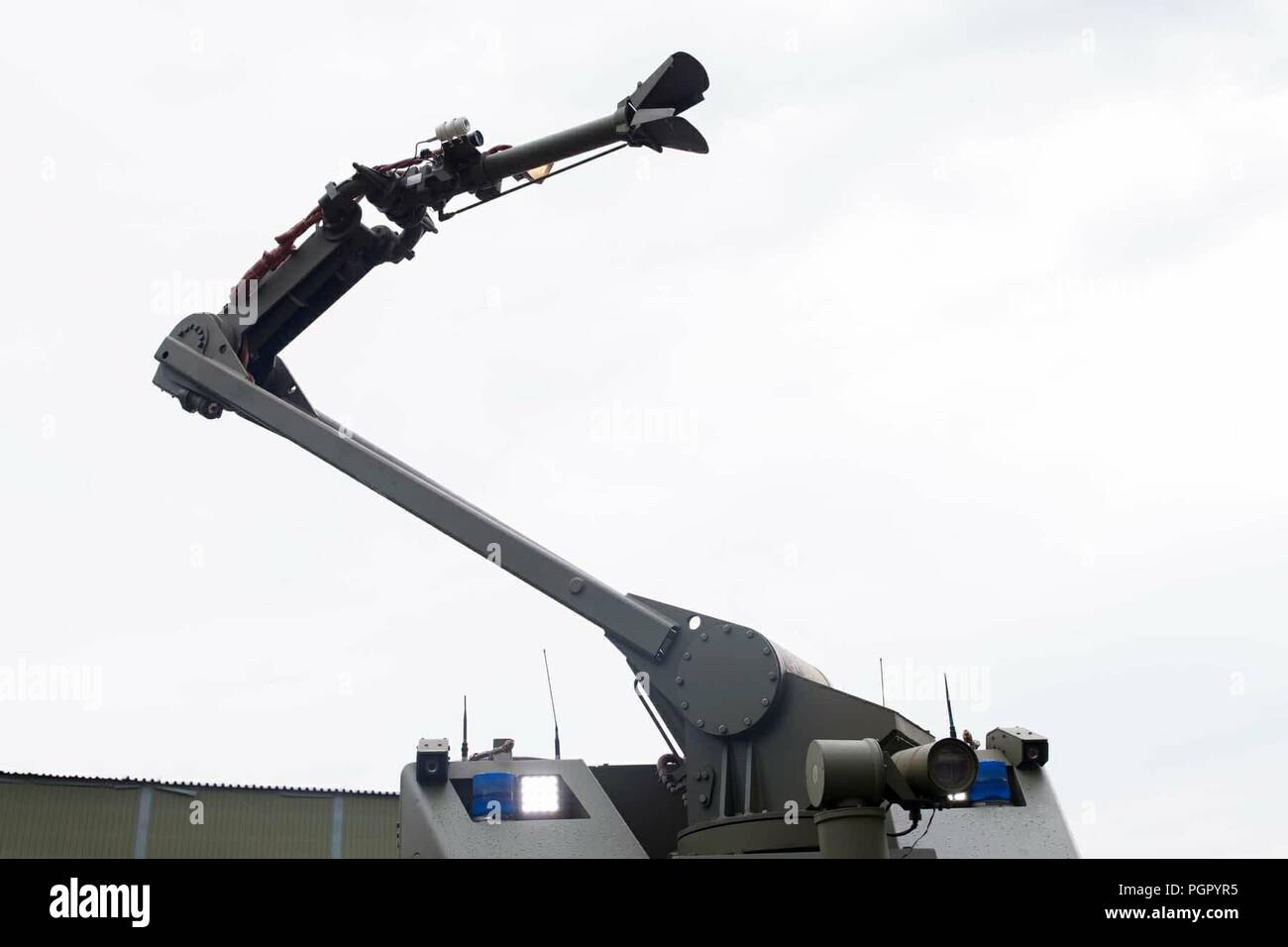 Russia. 29th Aug, 2018. 25 August 2018. Russian robotic fire-fighting ...