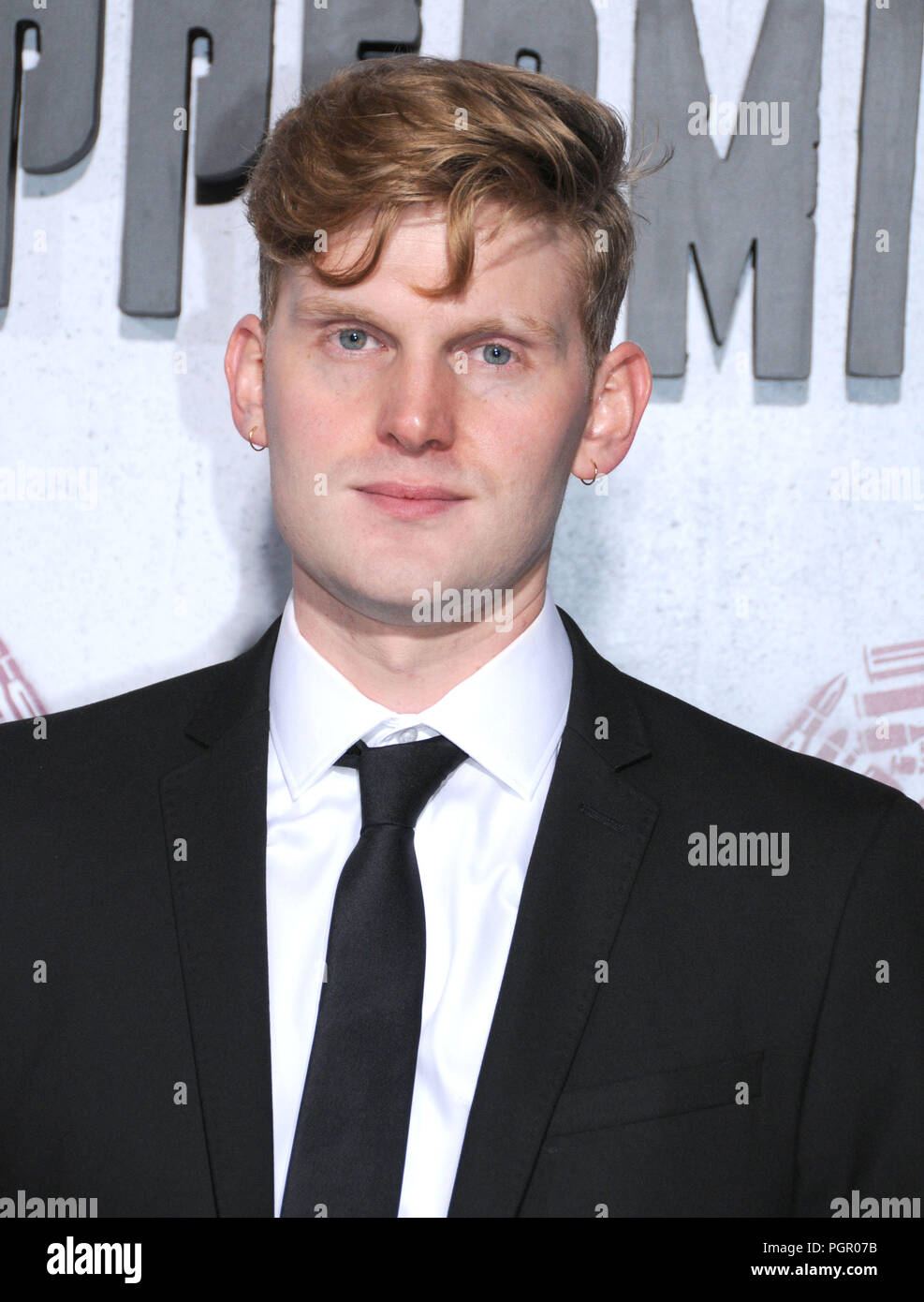 Los Angeles, USA. 28th Aug 2018. Actor Caspar Brun attends the premiere ...