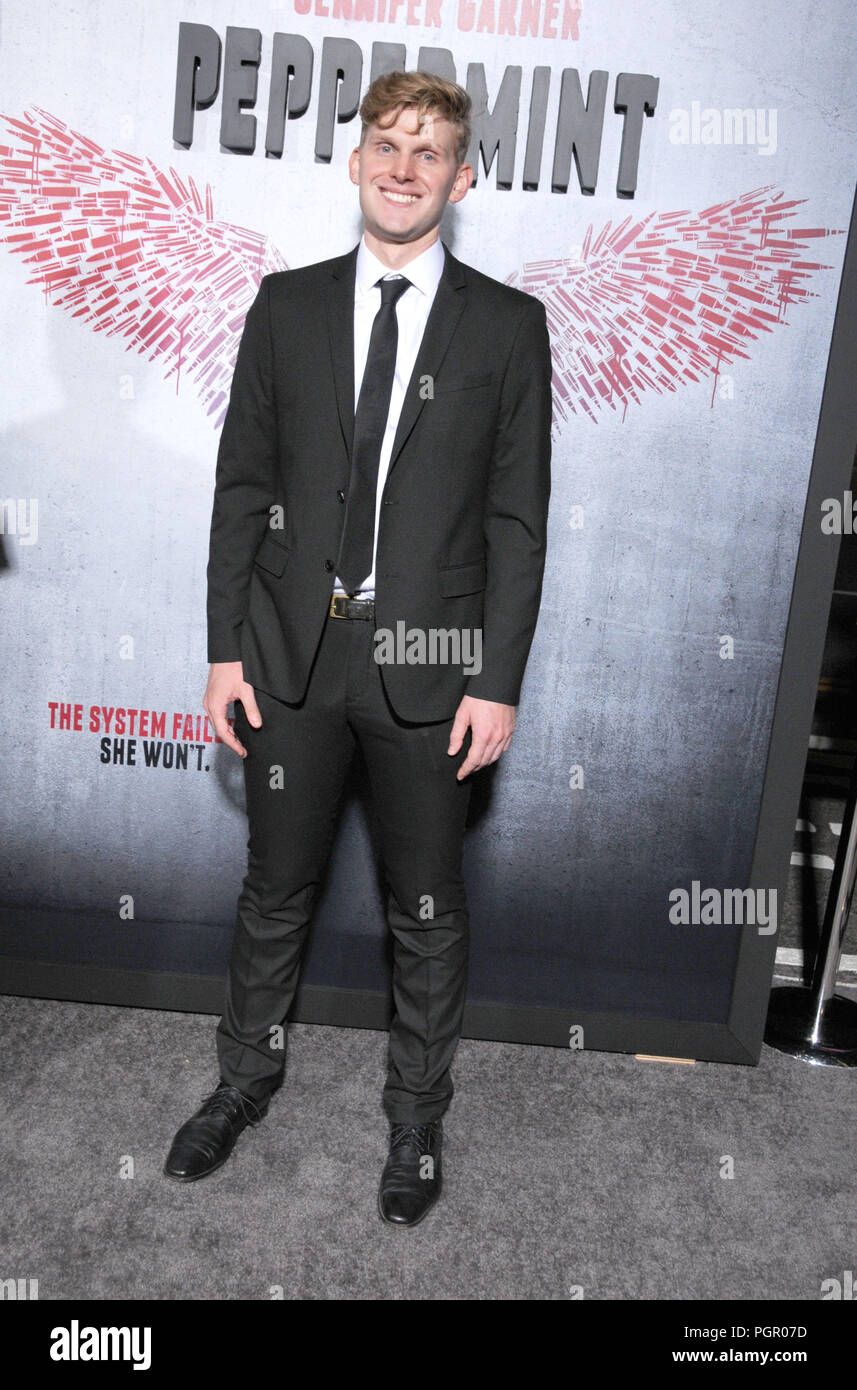 Los Angeles, USA. 28th Aug 2018. Actor Caspar Brun attends the premiere ...