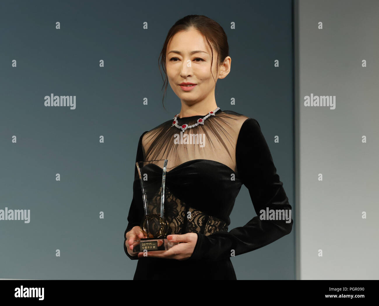 Tokyo, Japan. 29th Aug, 2018. Japanese actress Yasuko Matsuyuki attends ...
