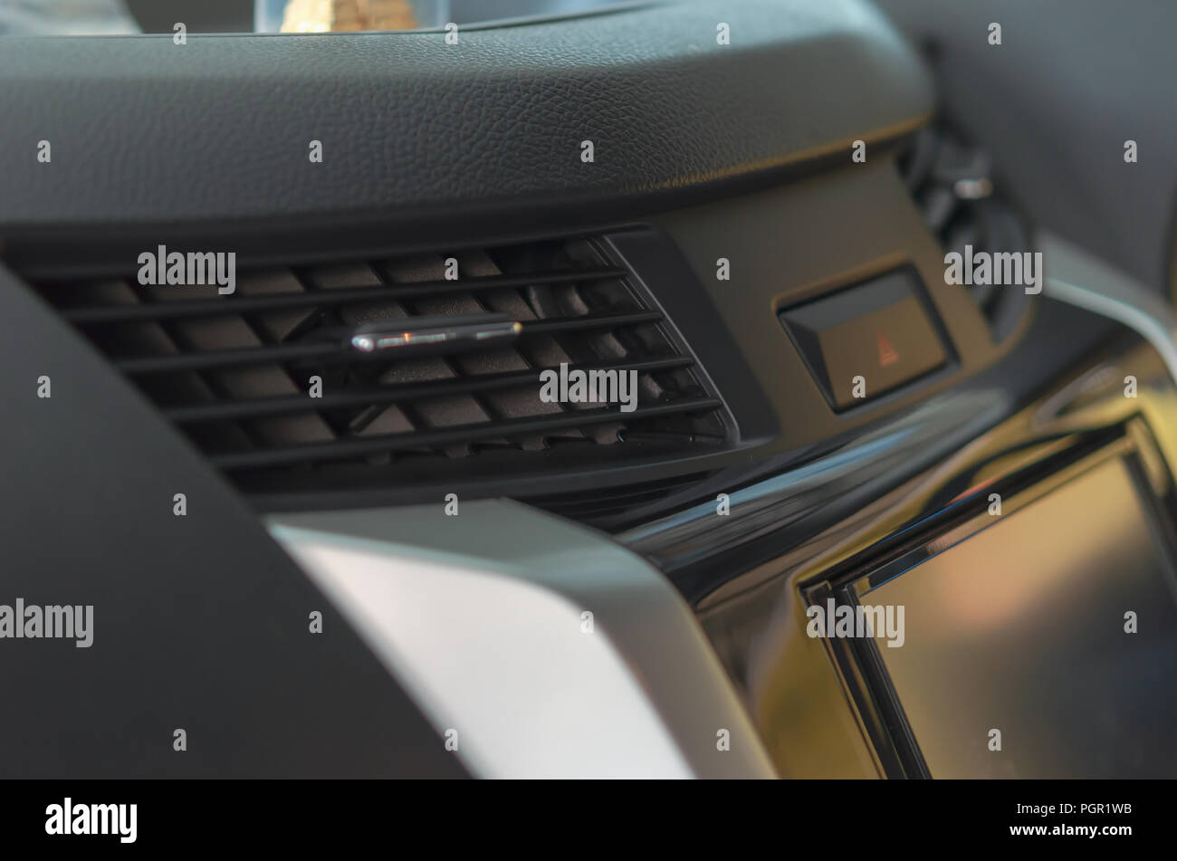 Car air conditioning. Detail interior of car Stock Photo - Alamy