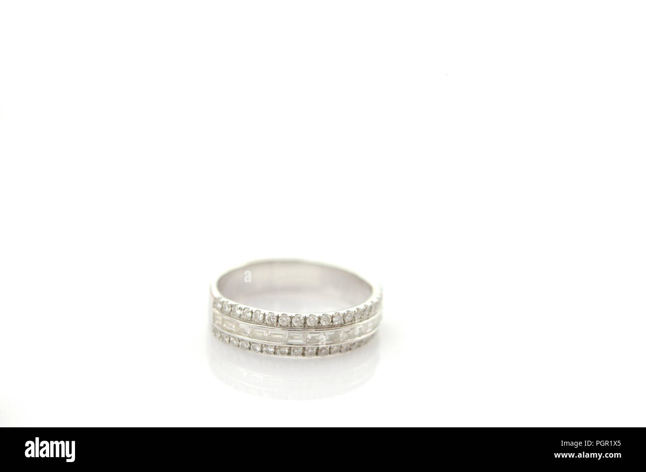 Jewelry Ring on the white background Stock Photo - Alamy