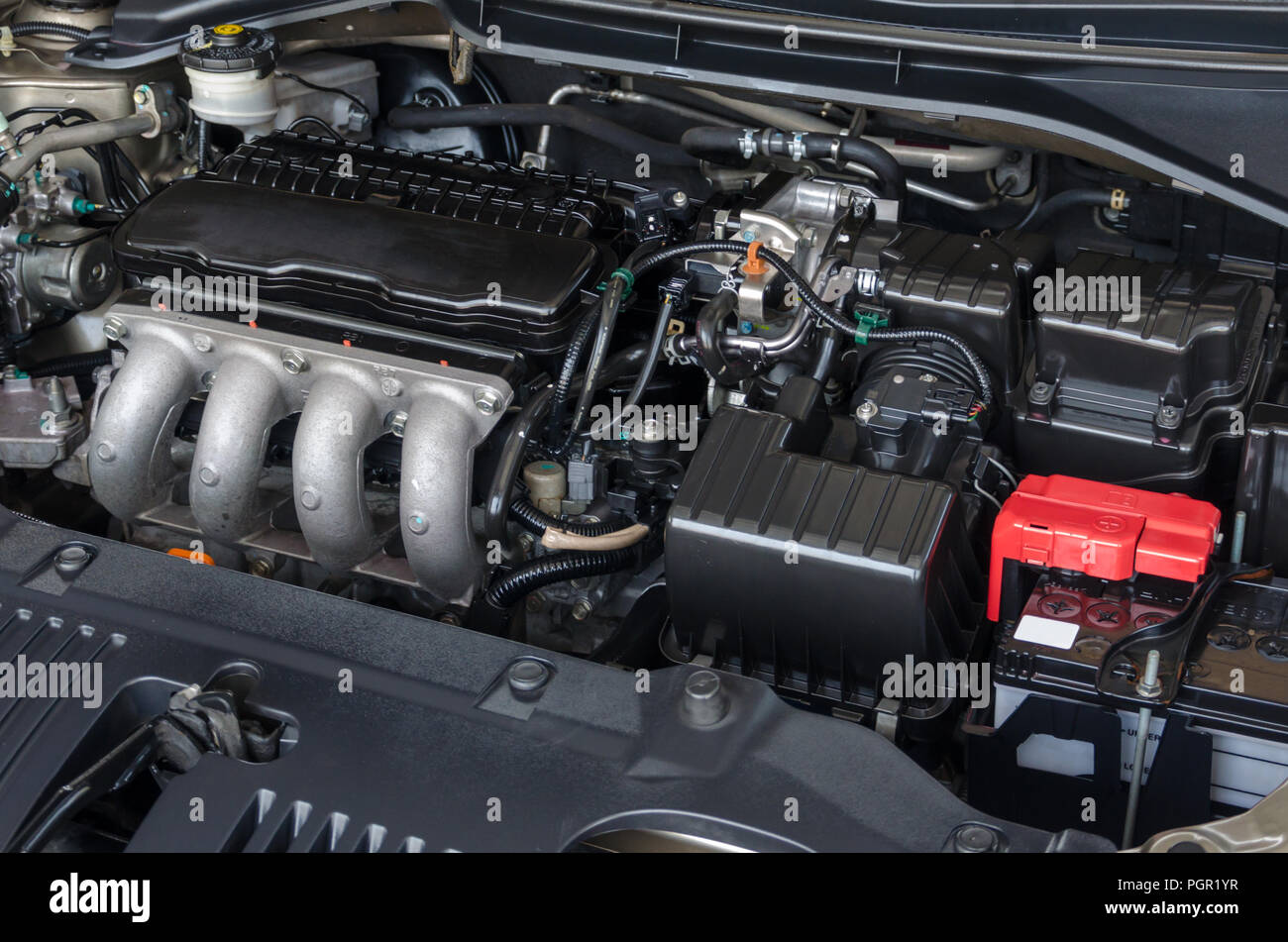 Close up detail car engine Stock Photo - Alamy