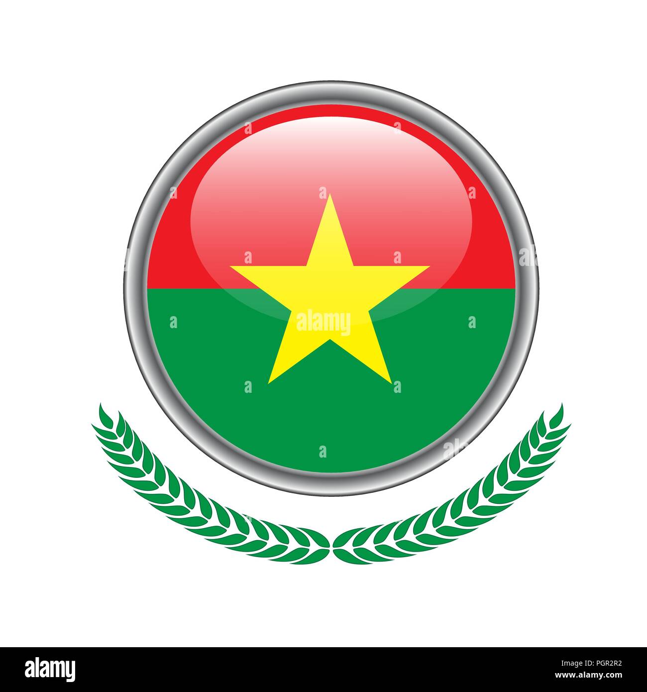 burkina flag button. burkina flag icon. Vector illustration of burkina ...
