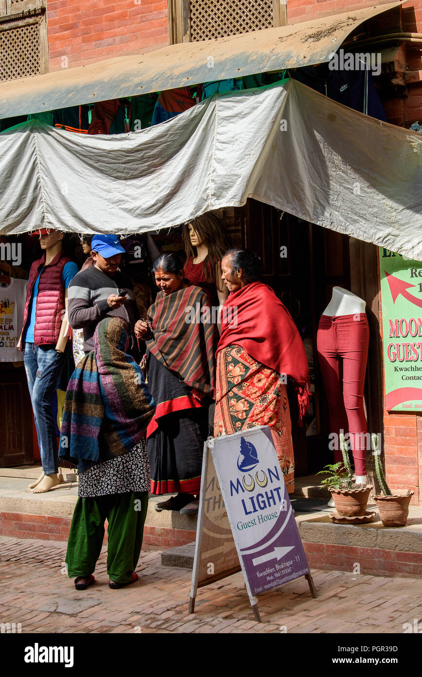 KATMANDU, NEPAL - MAR 6, 2017: Unidentified Chhetri group of people ...