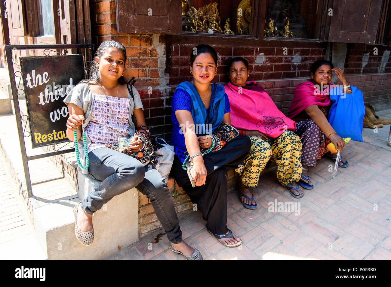KATMANDU, NEPAL - MAR 6, 2017: Unidentified Chhetri women in ...