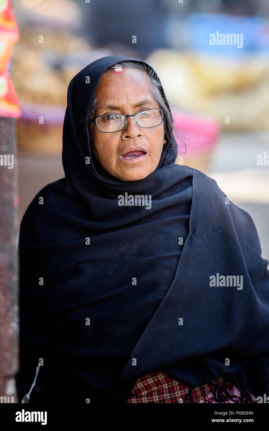 KATMANDU, NEPAL - MAR 6, 2017: Unidentified Chhetri woman in ...