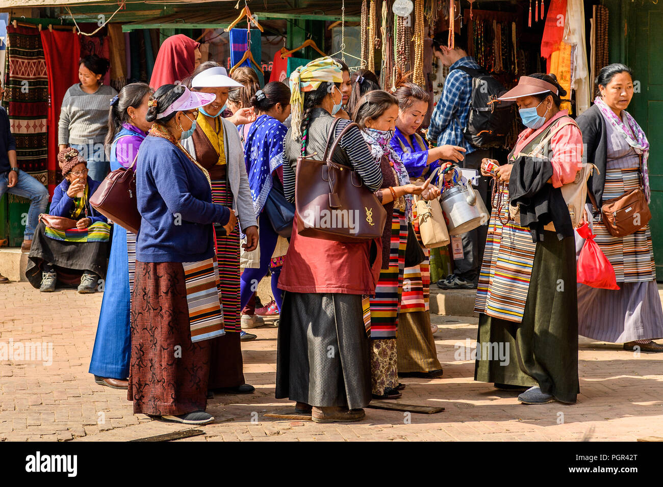 KATMANDU, NEPAL - MAR 6, 2017: Unidentified Chhetri people in ...