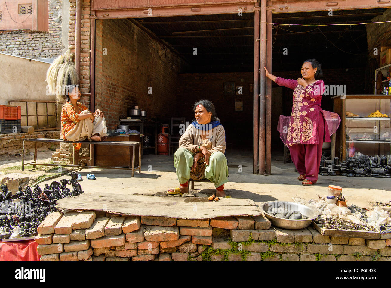 KATMANDU, NEPAL - MAR 6, 2017: Unidentified Chhetri woman in ...