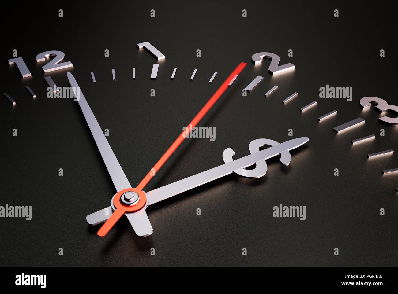 Time money 3d render dollar hi-res stock photography and images - Alamy