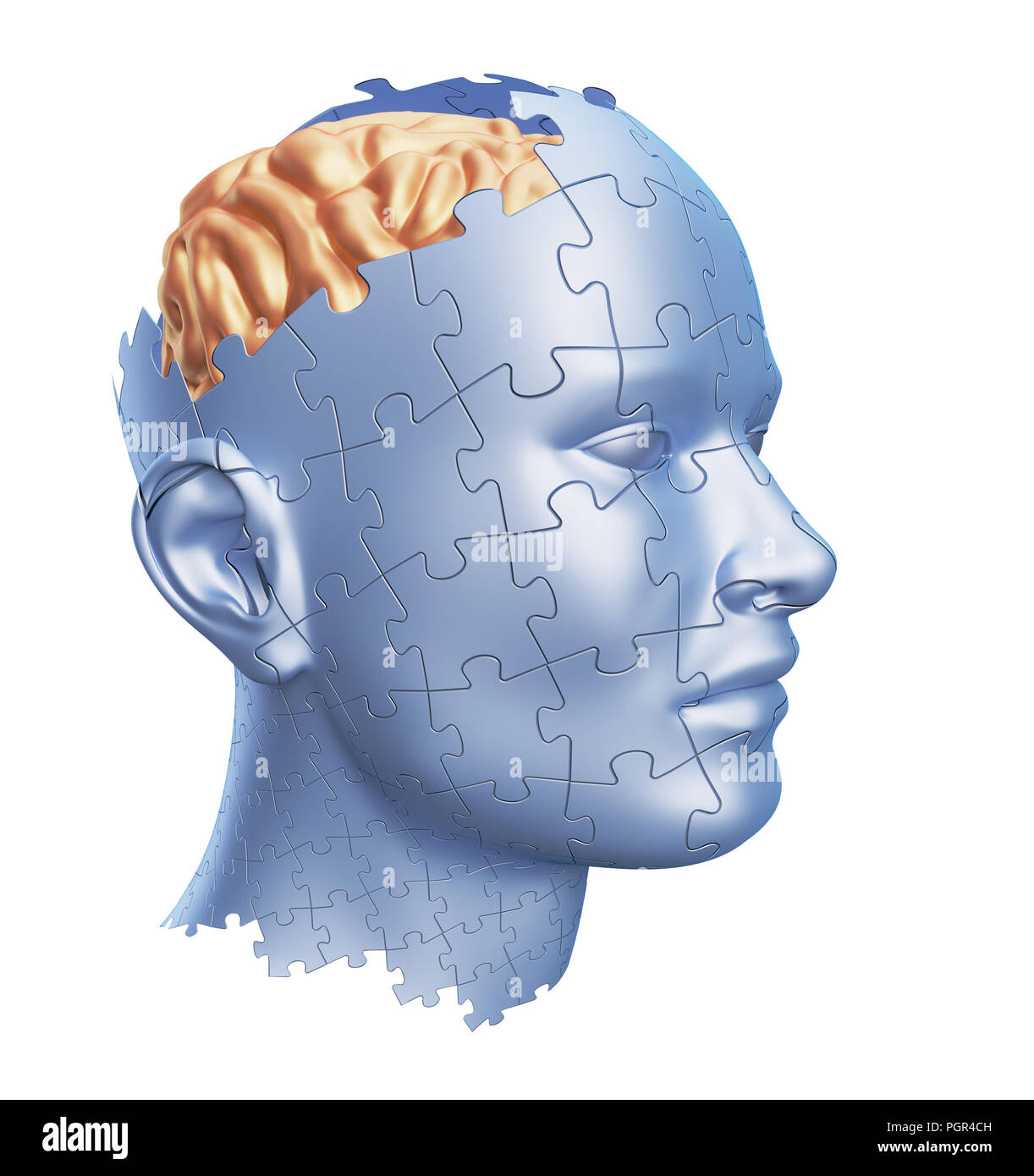 Puzzle piece brain hi-res stock photography and images - Alamy